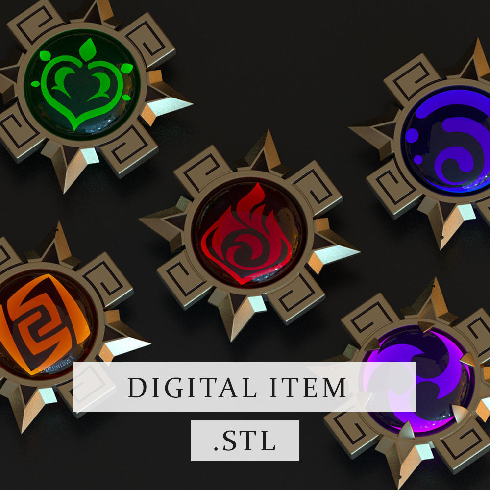 Genshin Impact - Natlan Vision - 3d file stl 3D print model 3D model 3D ...