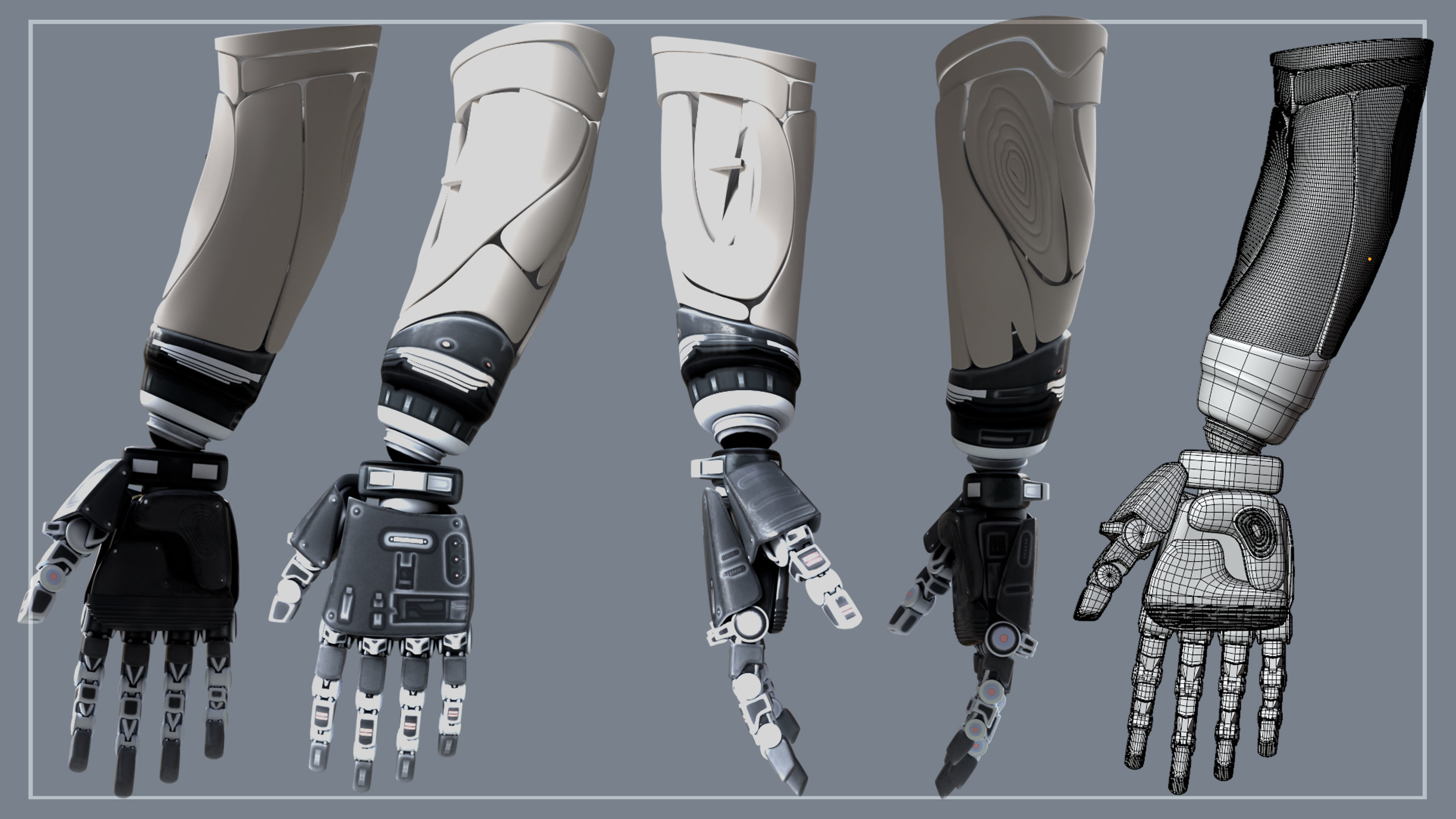 3D model Robotic Arm subdivision Blender 3d model VR / AR / low-poly ...