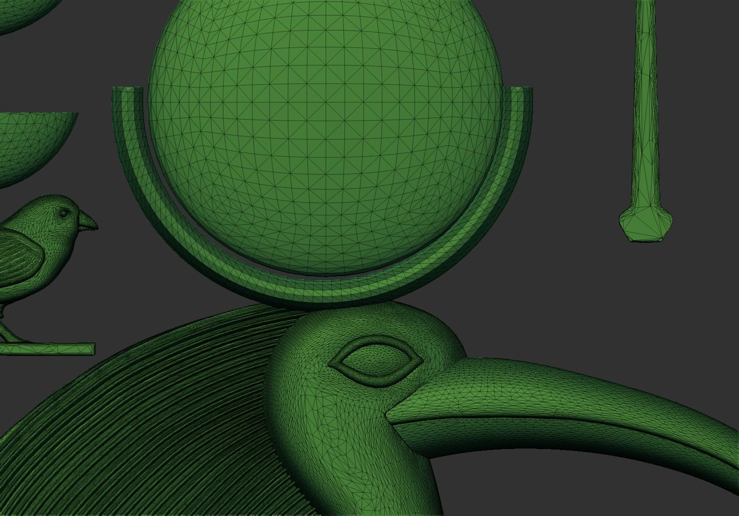 Thoth Egyptian God 3d printable relief model cnc 3D model 3D printable | CGTrader