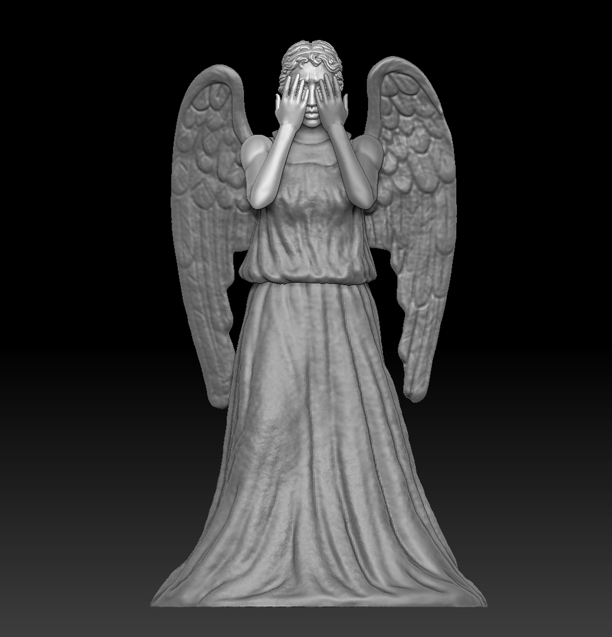 Weeping Angel figure 3D model | CGTrader