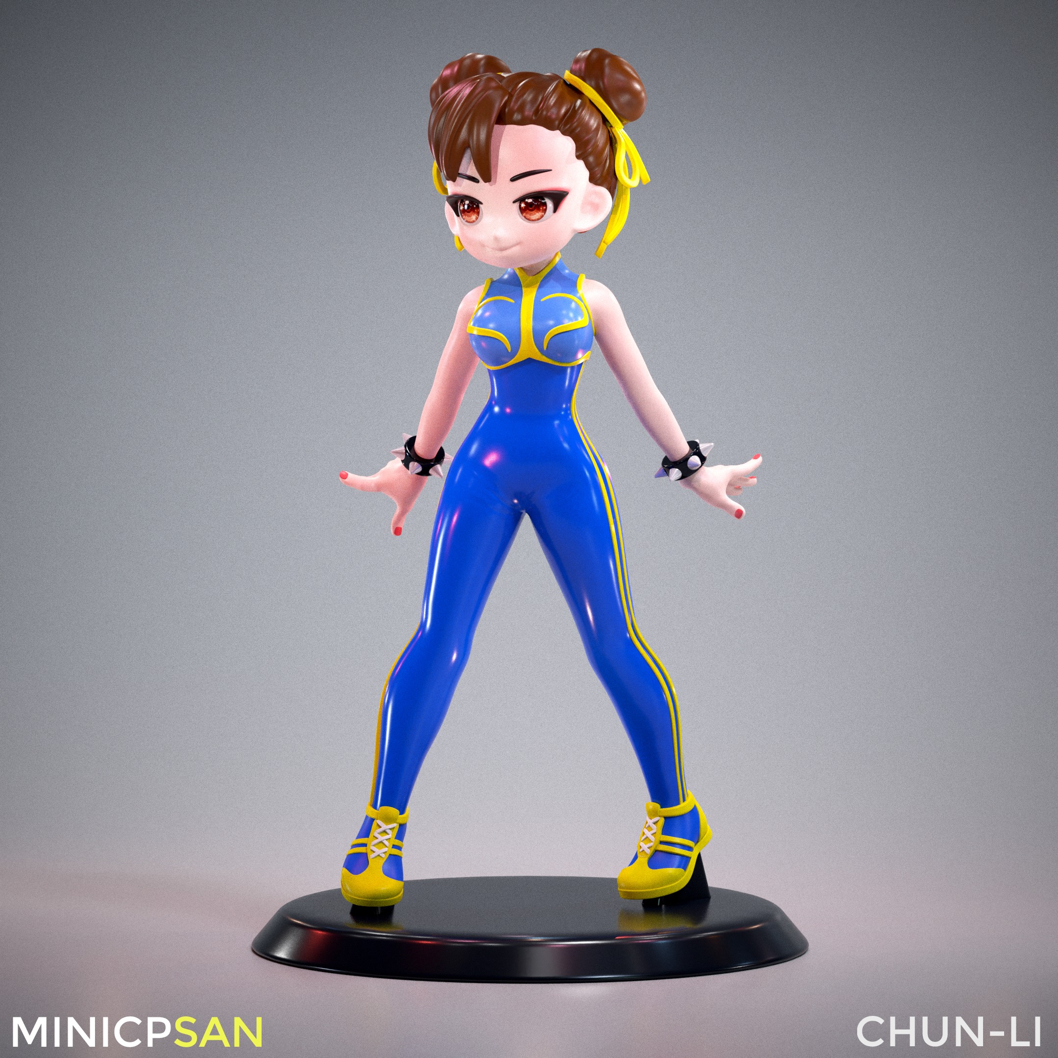 Mini Chun Li Alpha Outfit 01 - Street Fighter Game Figure 3D model 3D ...