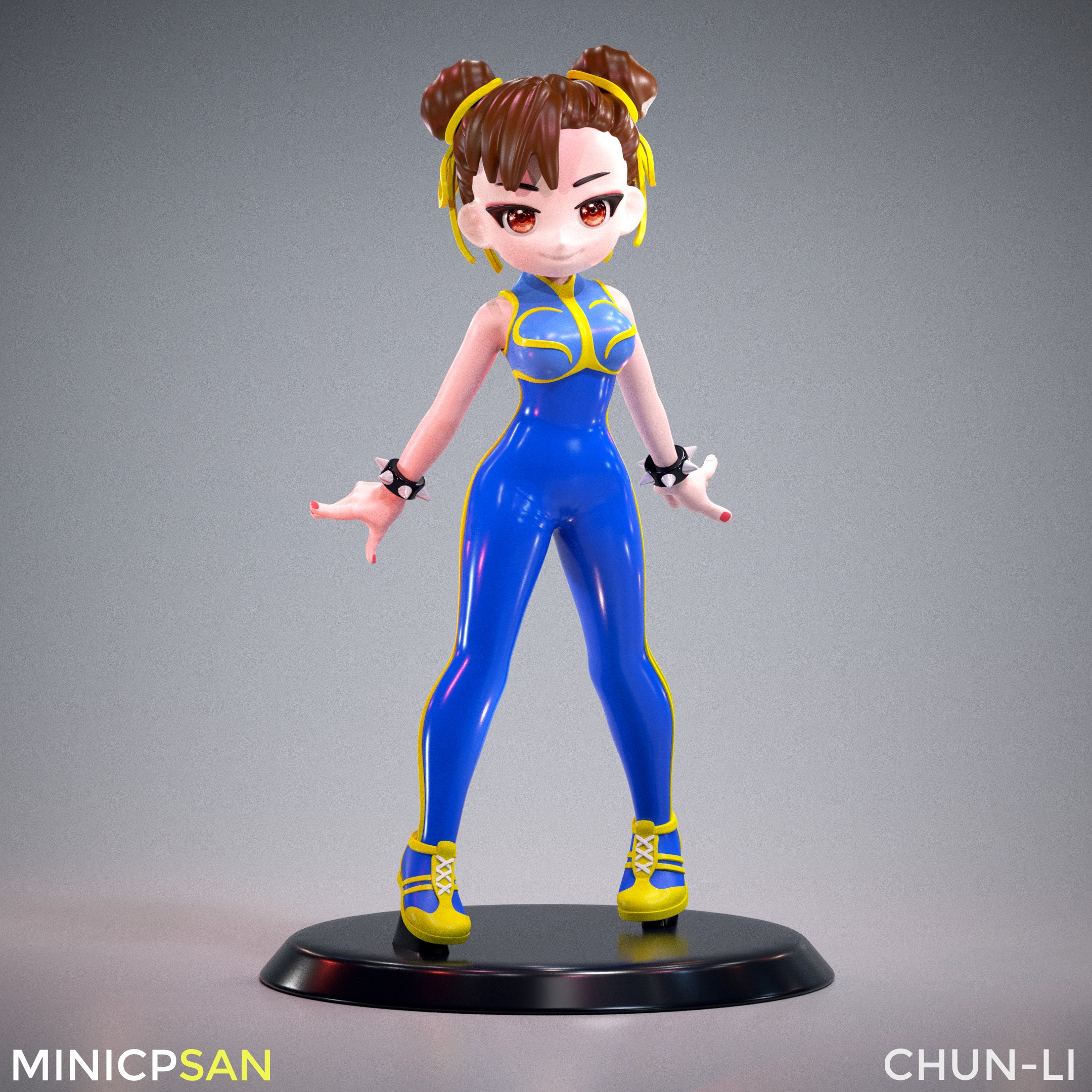 Mini Chun Li Alpha Outfit 01 - Street Fighter Game Figure 3D model 3D ...