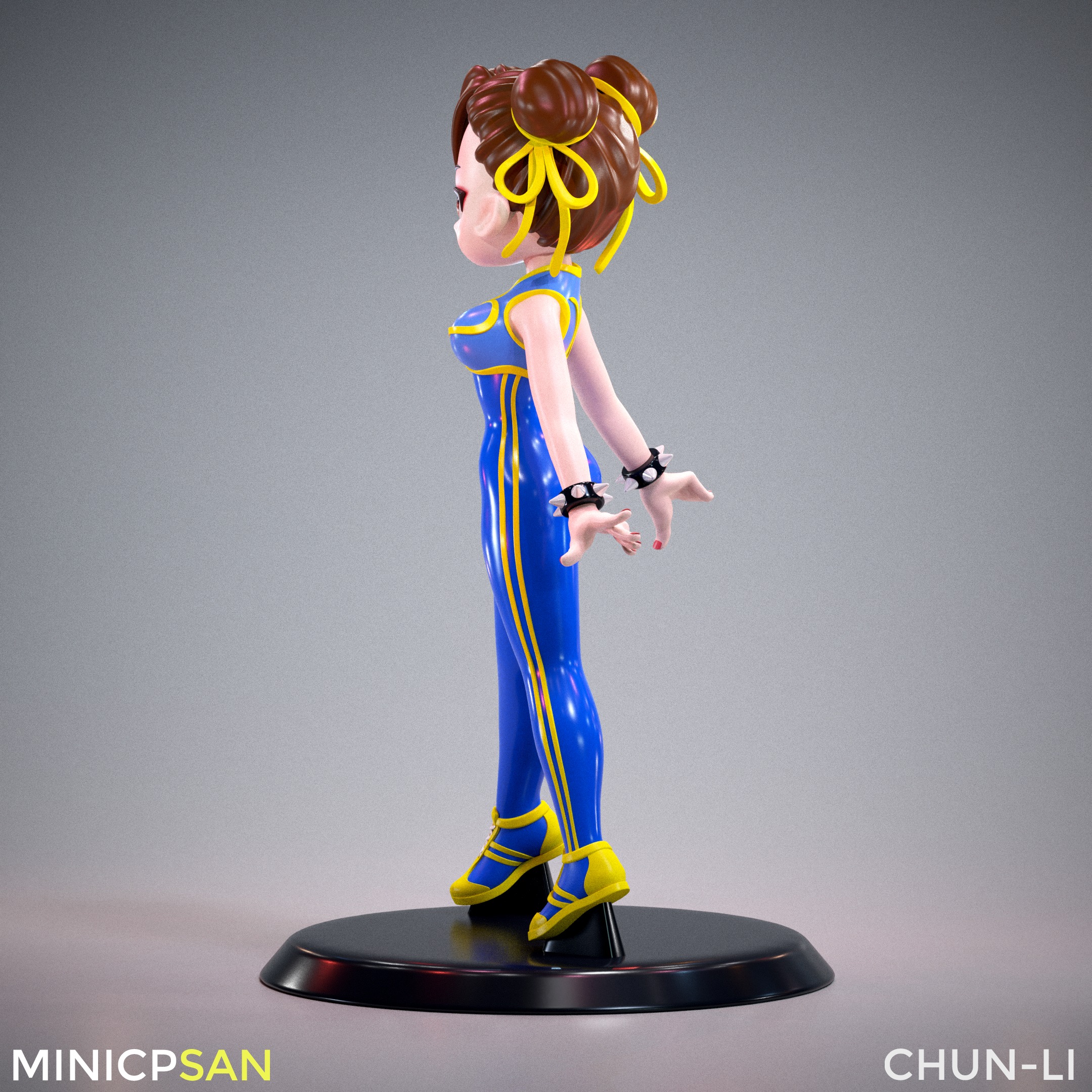 Mini Chun Li Alpha Outfit 01 - Street Fighter Game Figure 3D model 3D ...