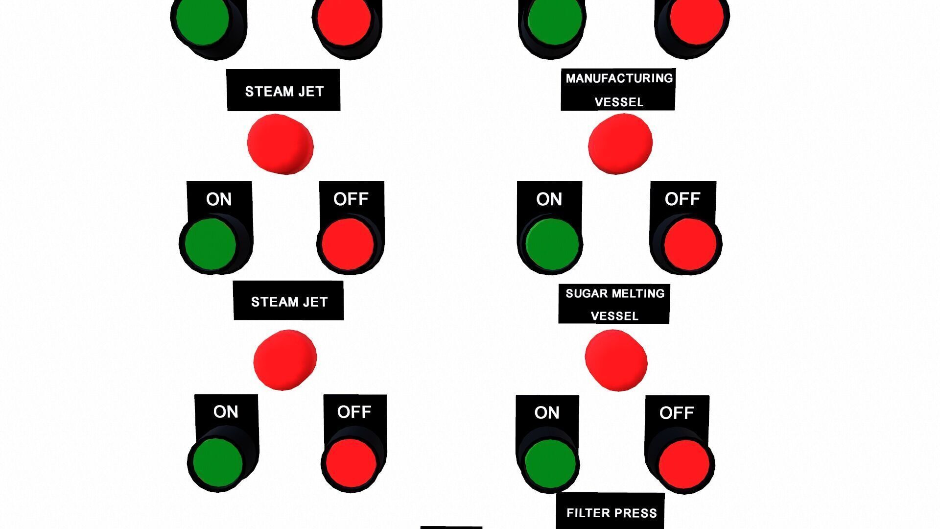 3D model Control Panel HMI Buttons VR / AR / low-poly | CGTrader
