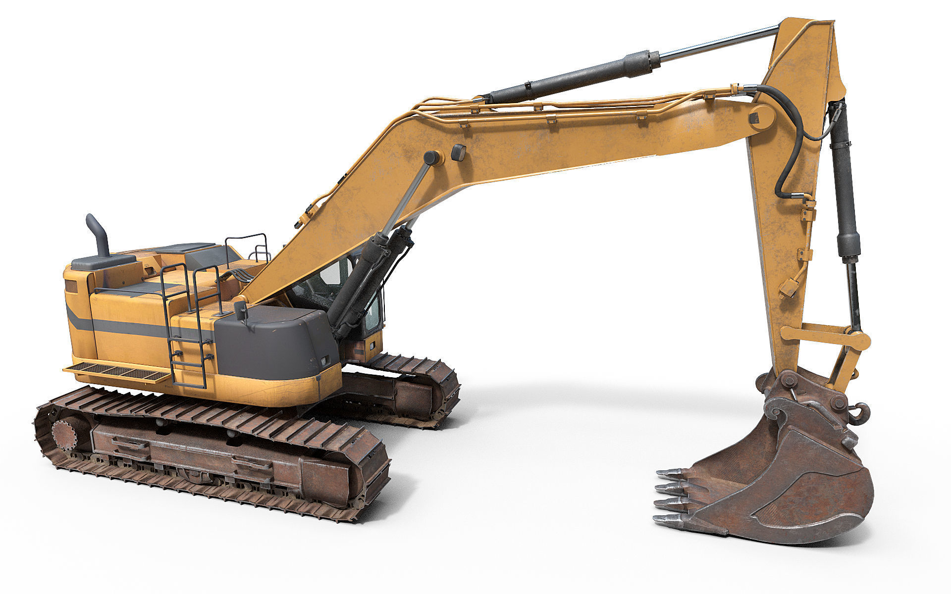 3D model Crawler excavator VR / AR / low-poly | CGTrader