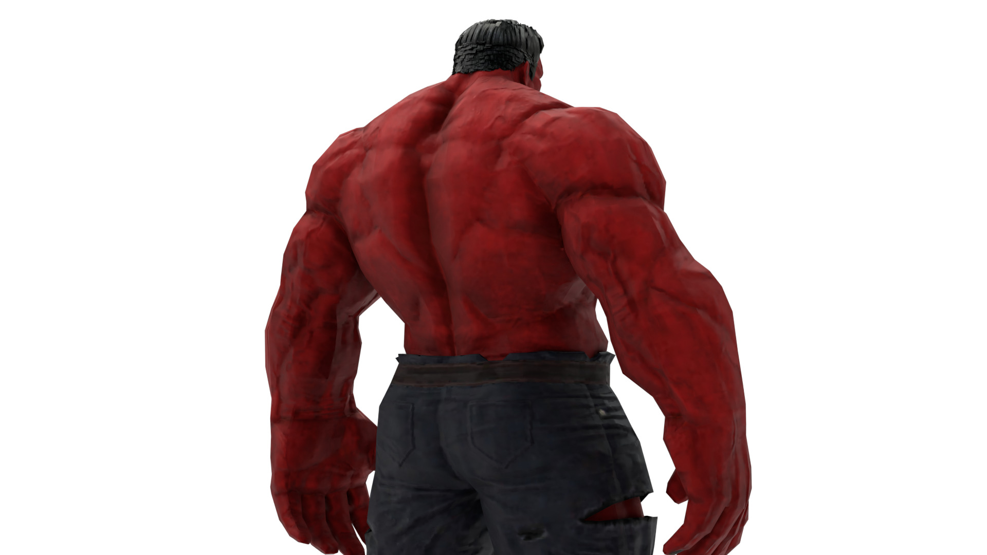 3D model Red Hulk 3D Model High Quality Detailed Character VR / AR ...