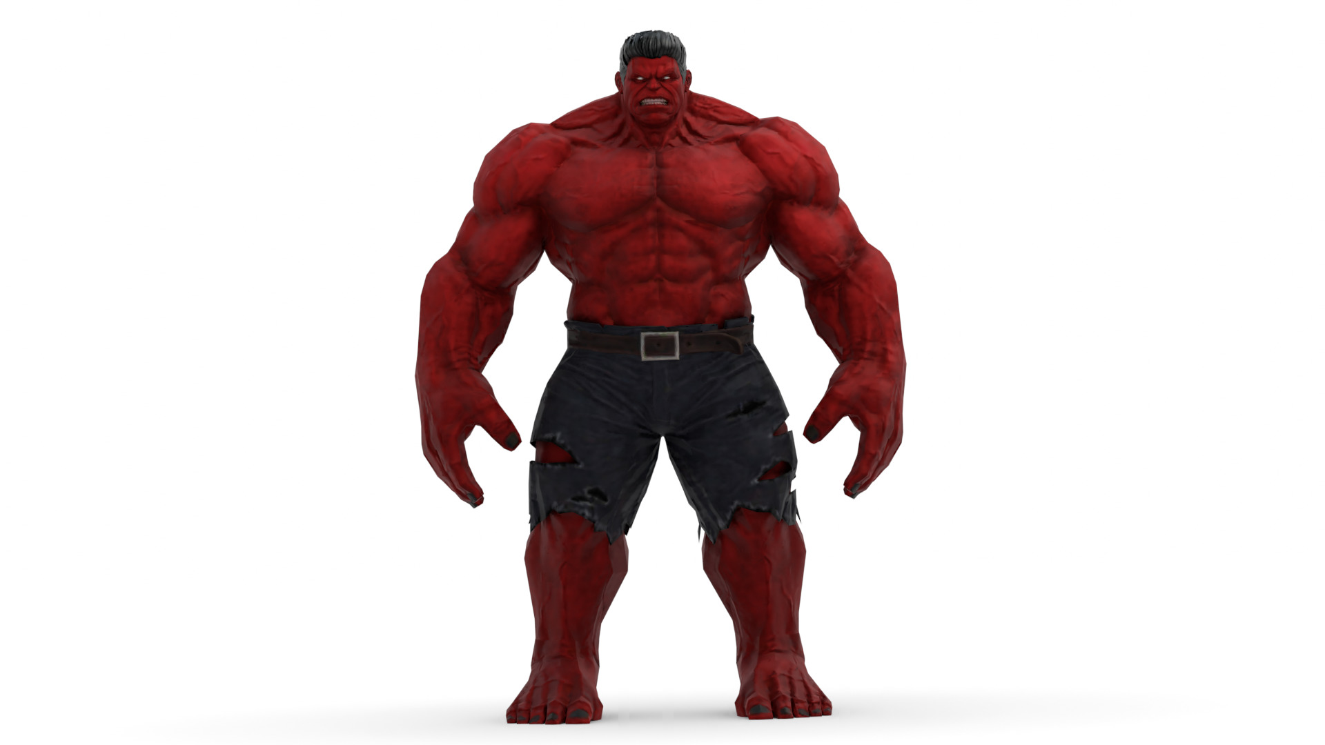 3D model Red Hulk 3D Model High Quality Detailed Character VR / AR ...