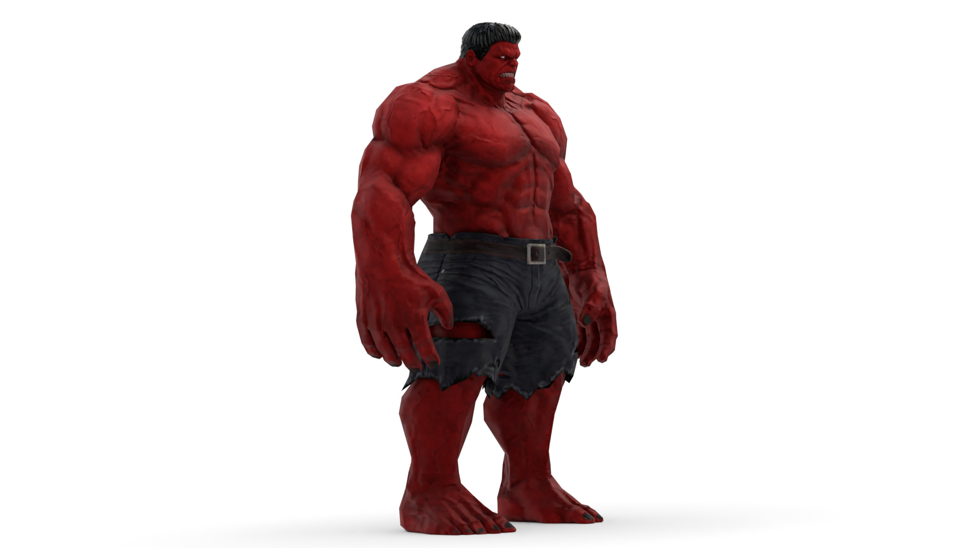 3D model Red Hulk 3D Model High Quality Detailed Character VR / AR ...