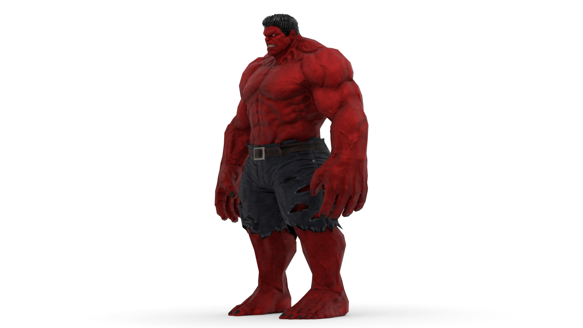 3D model Red Hulk 3D Model High Quality Detailed Character VR / AR ...