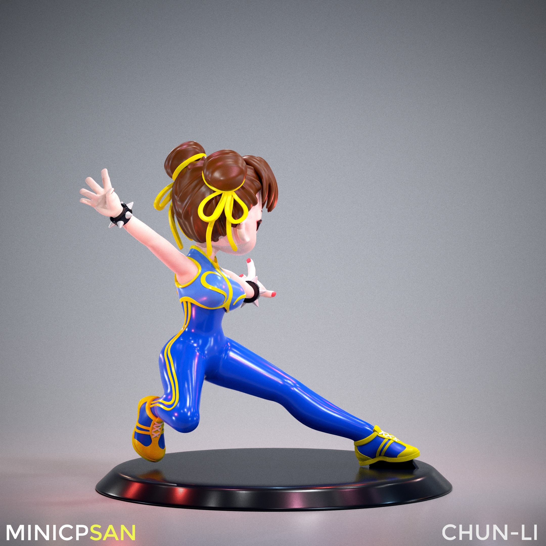 Mini Chun Li Alpha Outfit 02 - Street Fighter Game Figure 3D model 3D ...