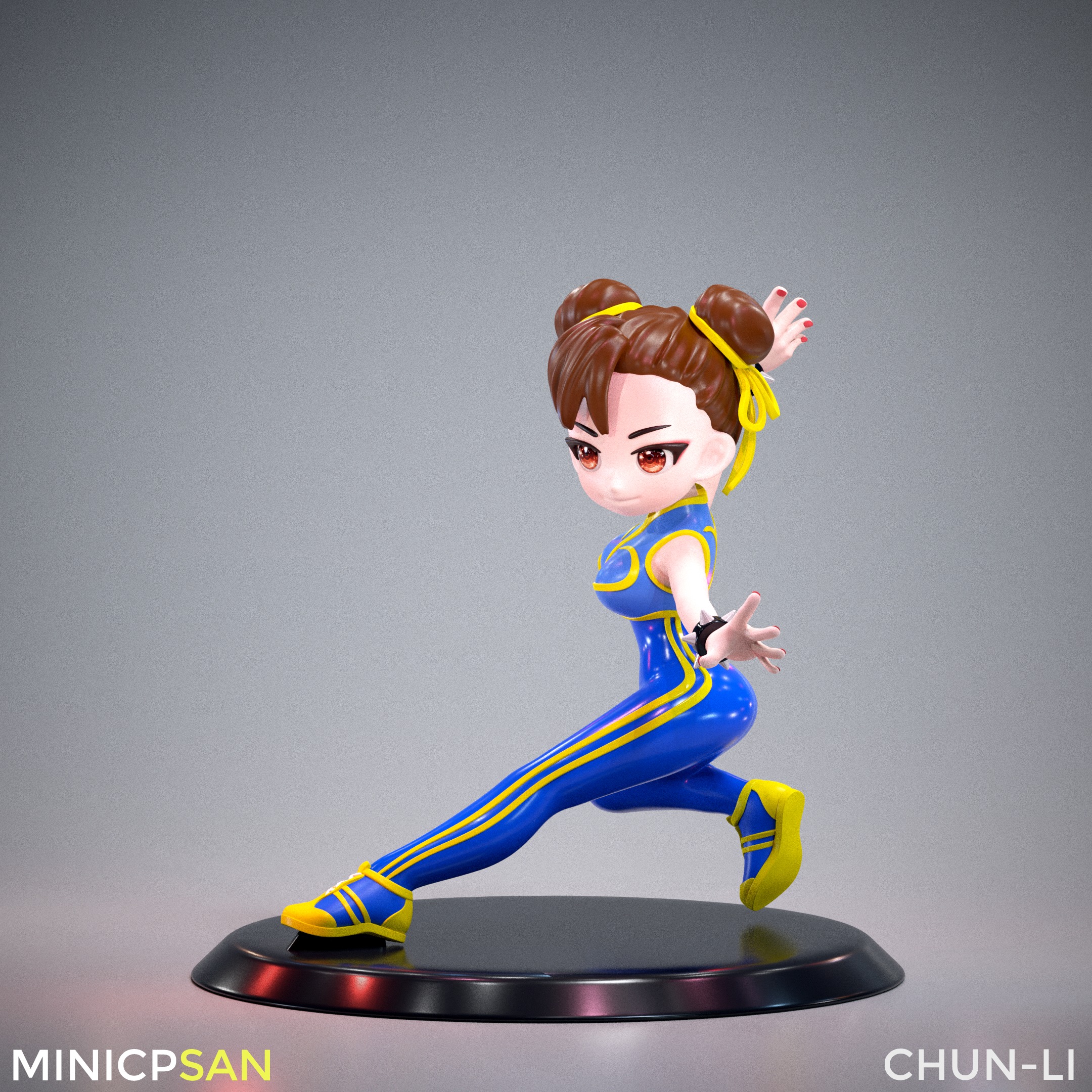 Mini Chun Li Alpha Outfit 02 - Street Fighter Game Figure 3D model 3D ...