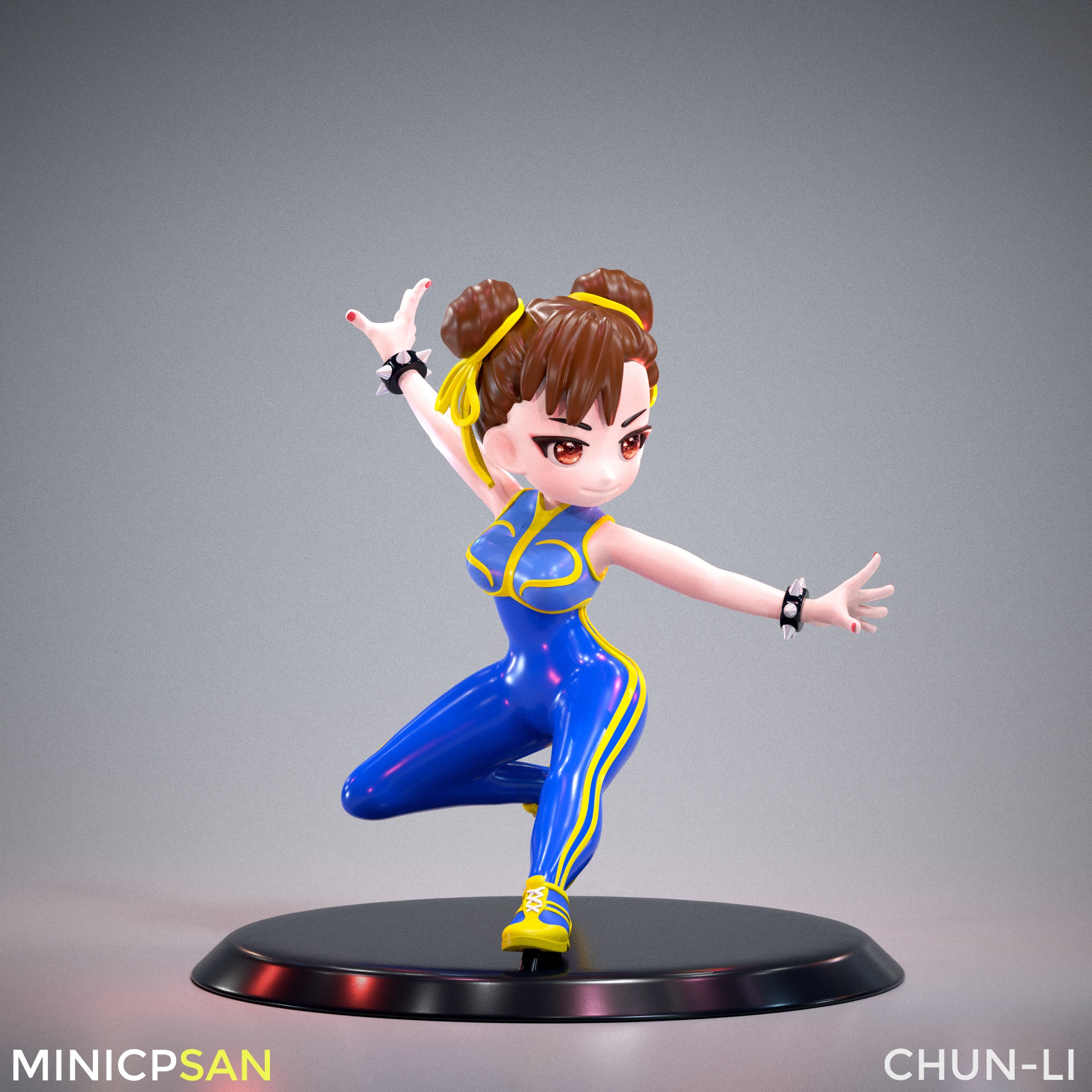 Mini Chun Li Alpha Outfit 02 - Street Fighter Game Figure 3D model 3D ...