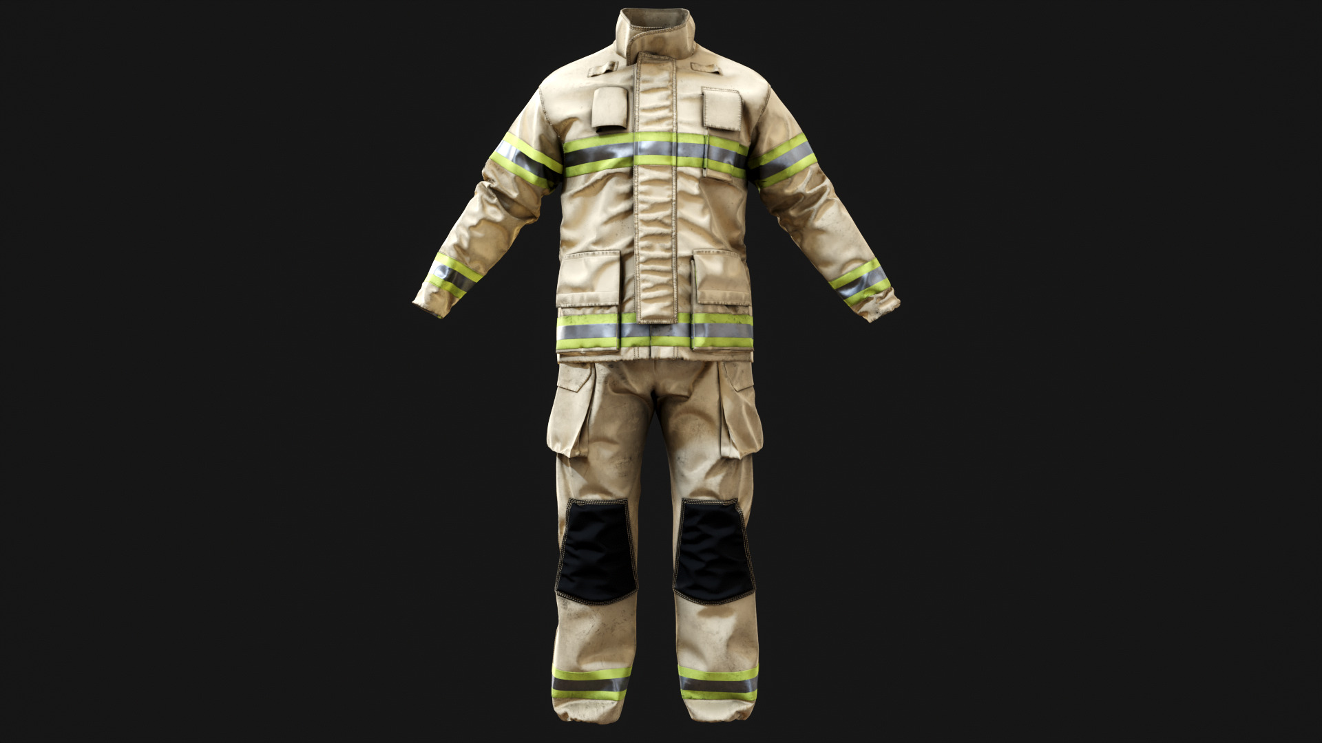 3D model LAFD Firefighter Uniform Jacket Shirt GTA V FiveM Ready VR ...