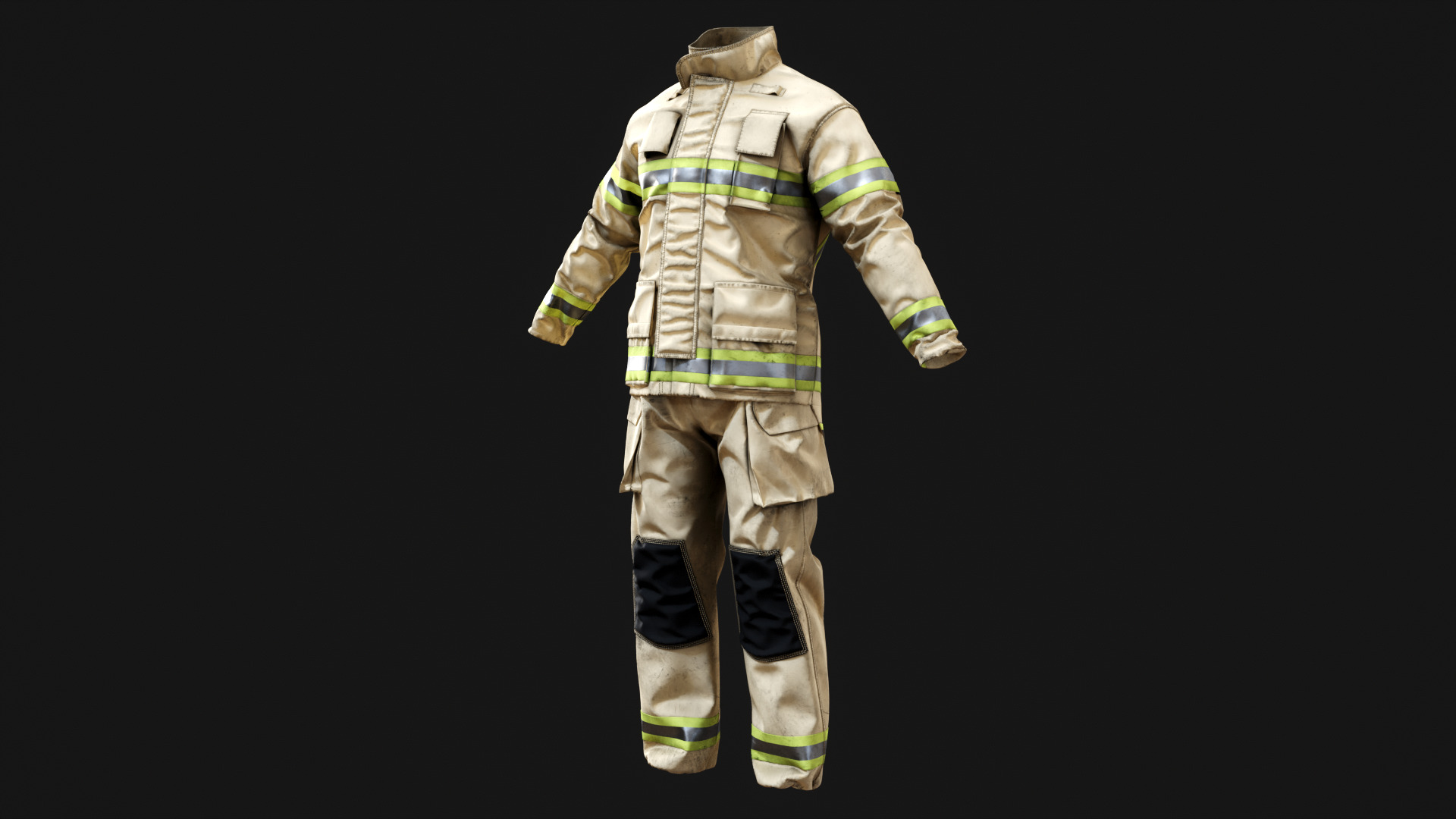 3D model LAFD Firefighter Uniform Jacket Shirt GTA V FiveM Ready VR ...