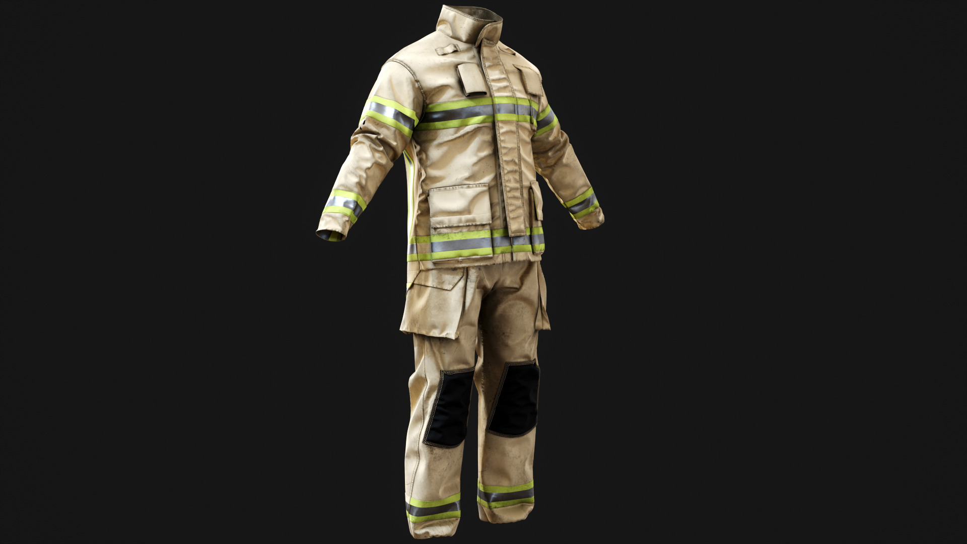3D model LAFD Firefighter Uniform Jacket Shirt GTA V FiveM Ready VR ...
