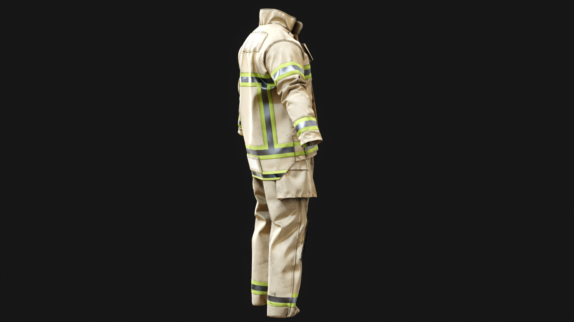 3D model LAFD Firefighter Uniform Jacket Shirt GTA V FiveM Ready VR ...
