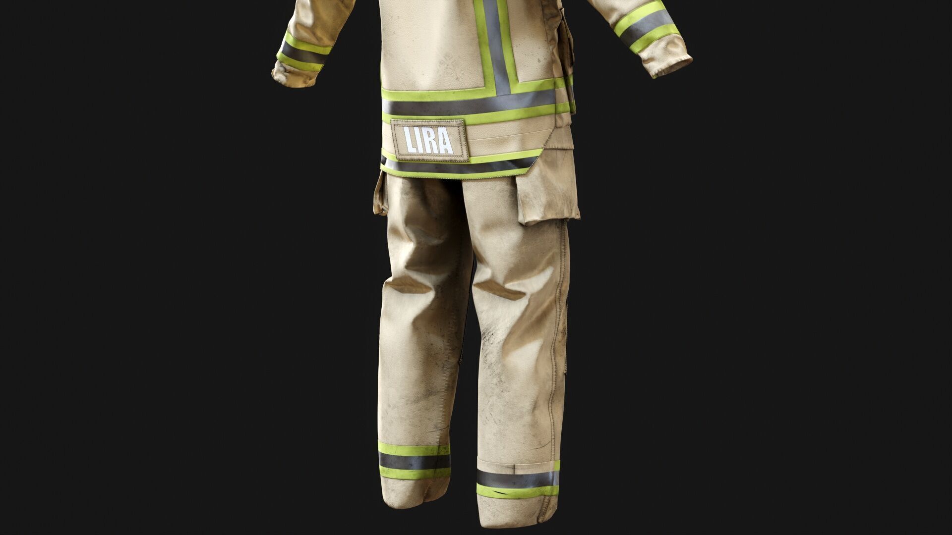 3D model LAFD Firefighter Uniform Jacket Shirt GTA V FiveM Ready VR ...