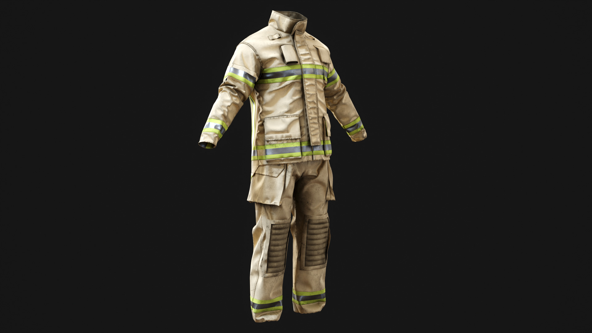 3D model LAFD Firefighter Uniform Jacket Shirt GTA V FiveM Ready VR ...
