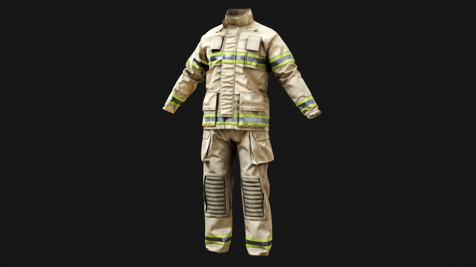 3D model LAFD Firefighter Uniform Jacket Shirt GTA V FiveM Ready VR ...