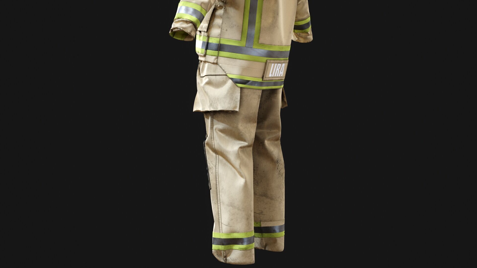 3D model LAFD Firefighter Uniform Jacket Shirt GTA V FiveM Ready VR ...