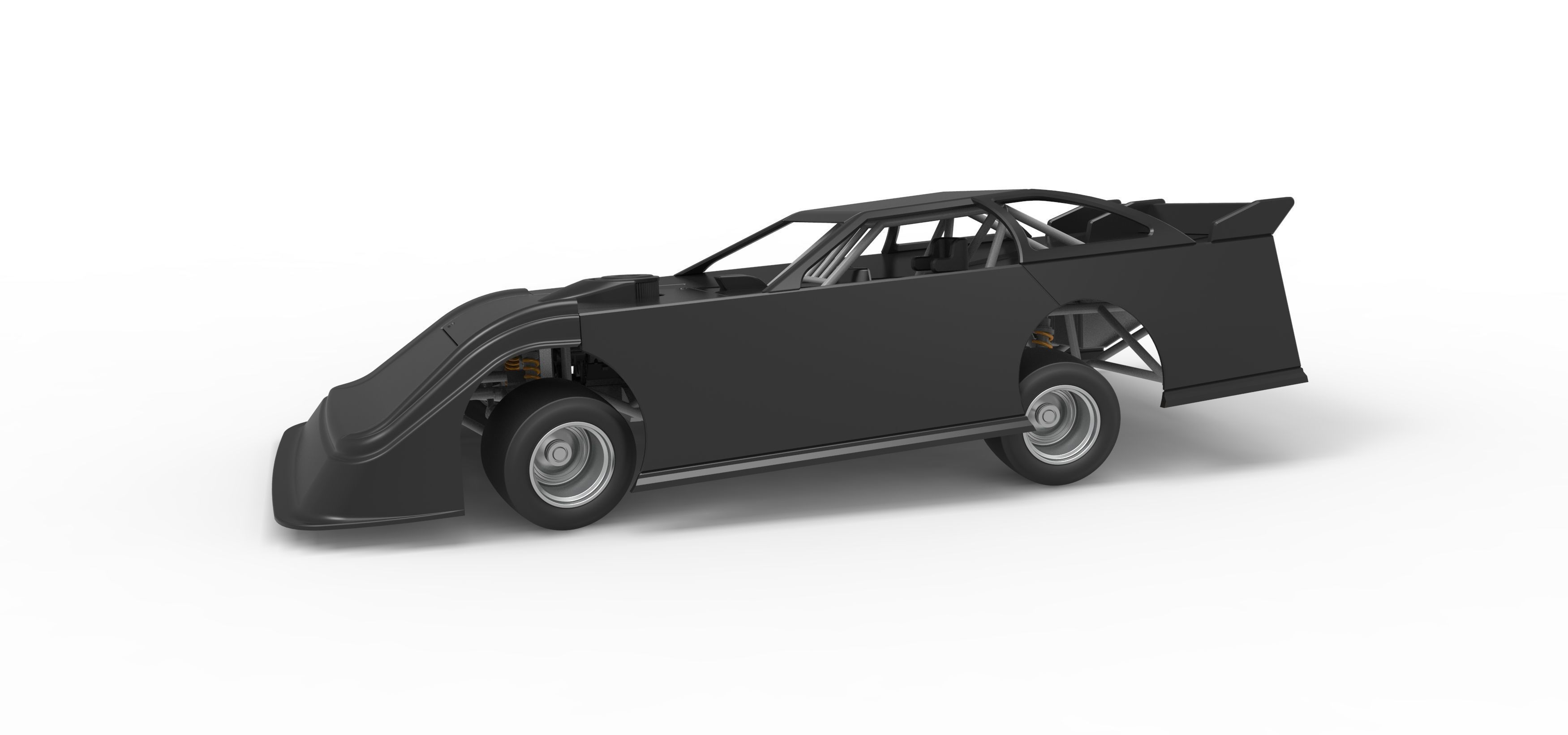 Super Dirt Late model for Pavement while turning Scale 1 to 25 3D model 3D printable | CGTrader