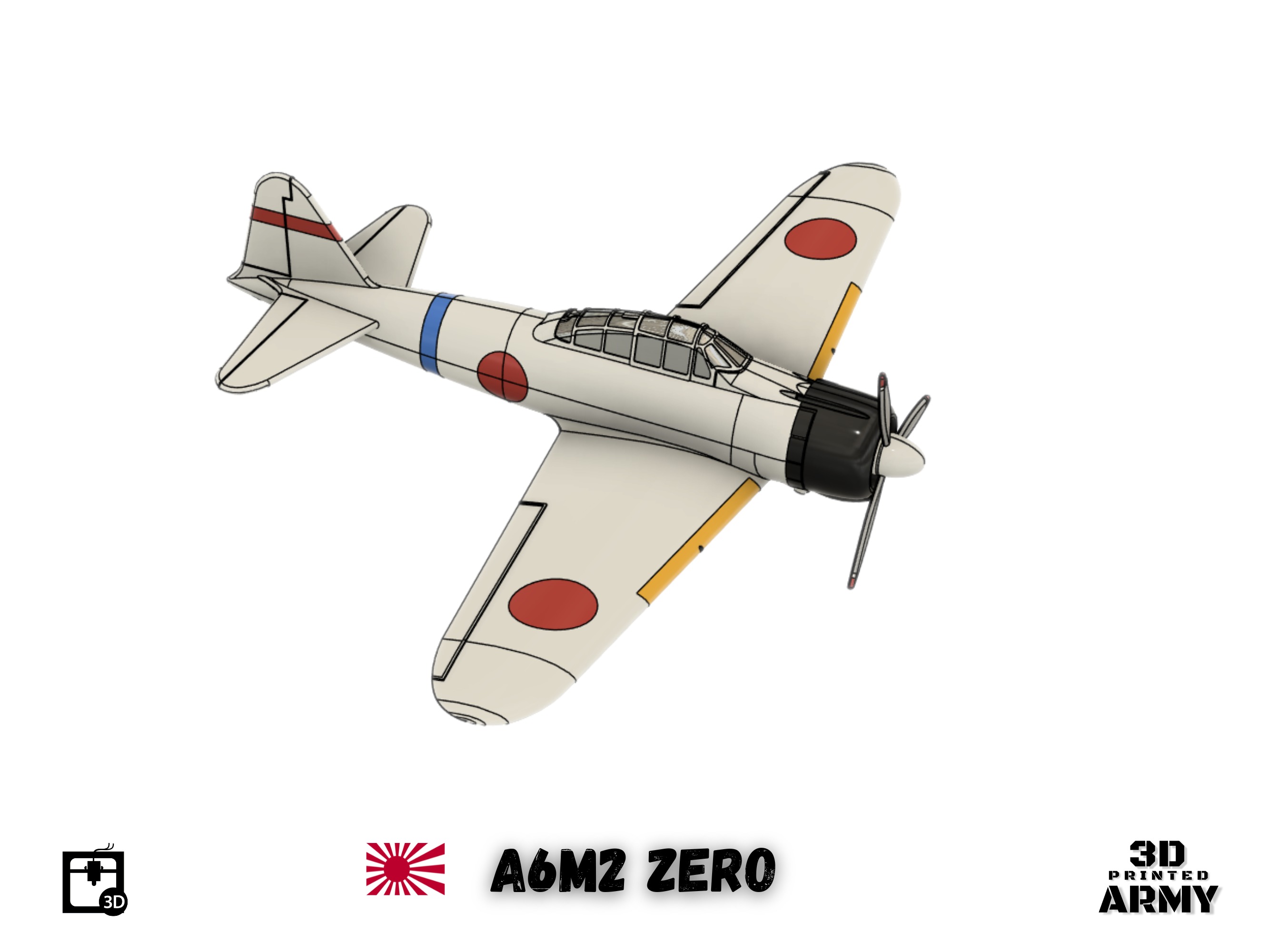 Mitsubishi A6M2 Zero -warbird scalemodel -STL files for 3D print 3D model 3D printable | CGTrader