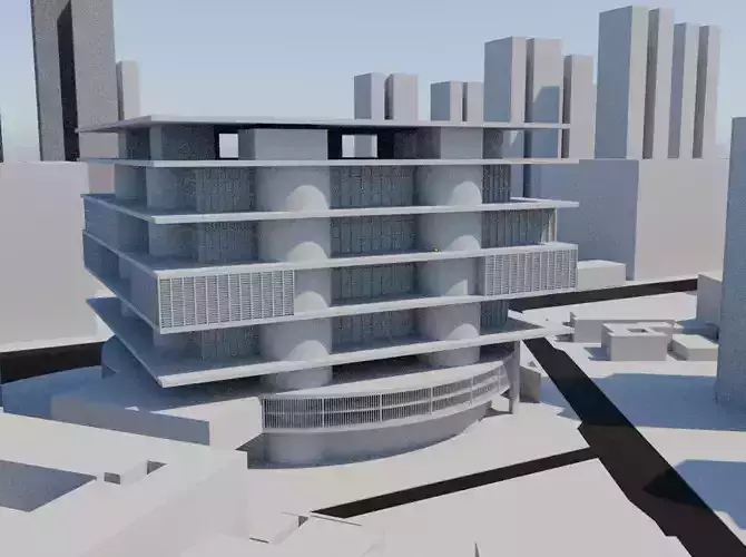 Krafton new office building free 3D model | CGTrader