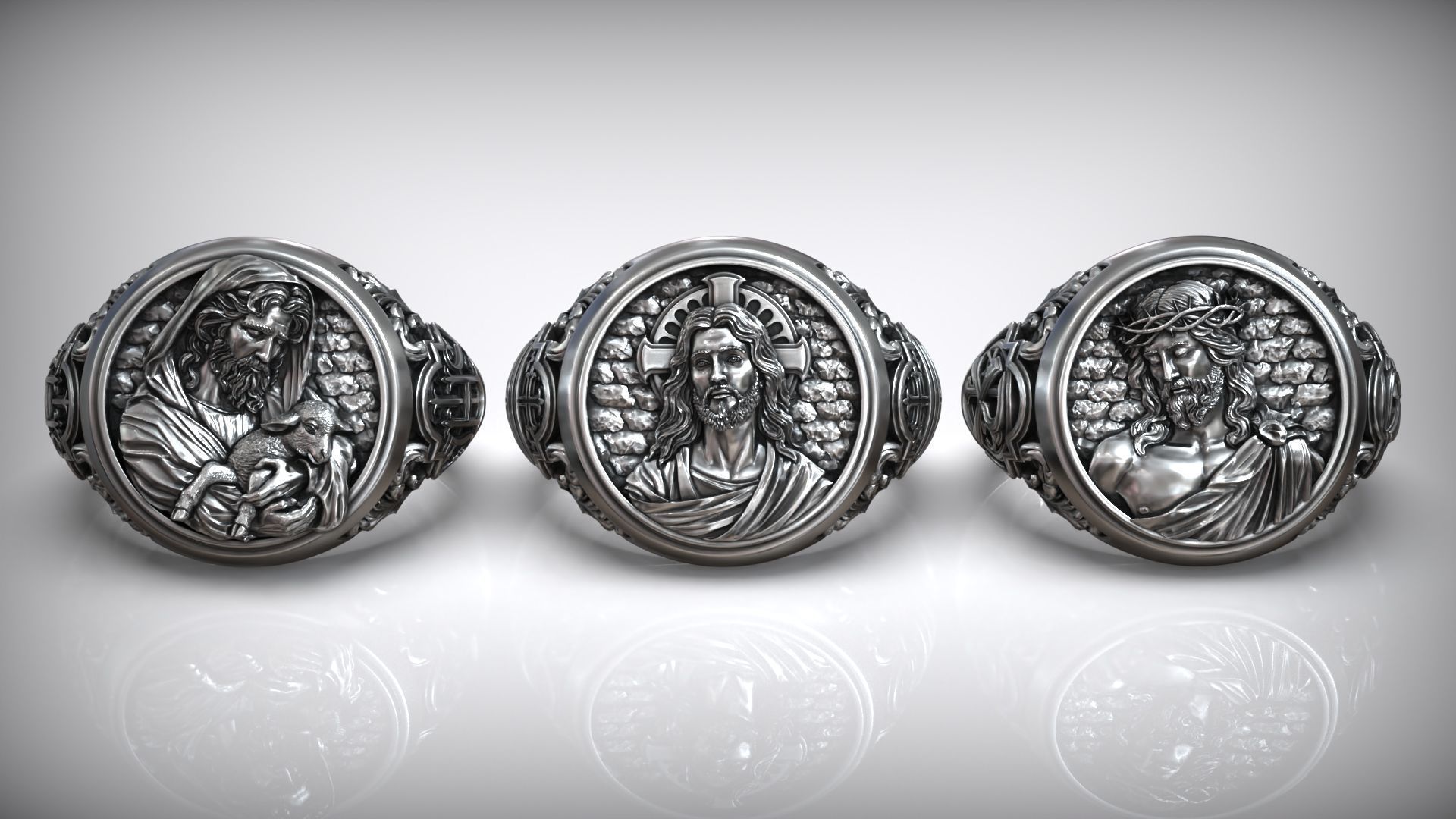 Jesus Christ Christogram Catholic Christian Collection 3D printable ...