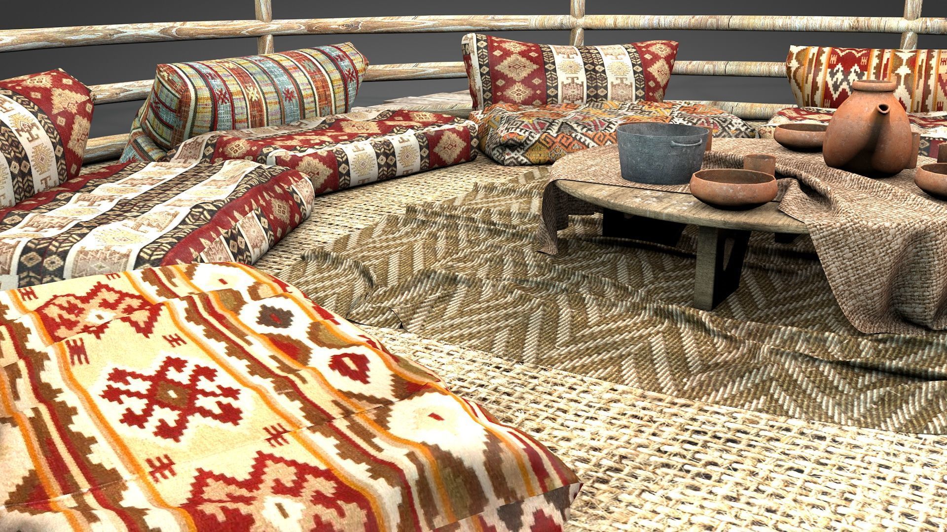 Traditional Nomad Tent v3 3D model | CGTrader