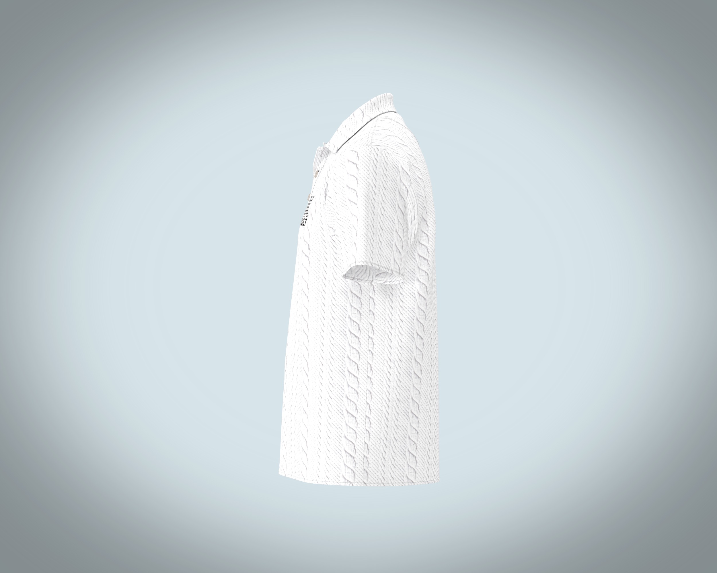 Mens texture fabric polo shirt with latter graphics 3D model | CGTrader