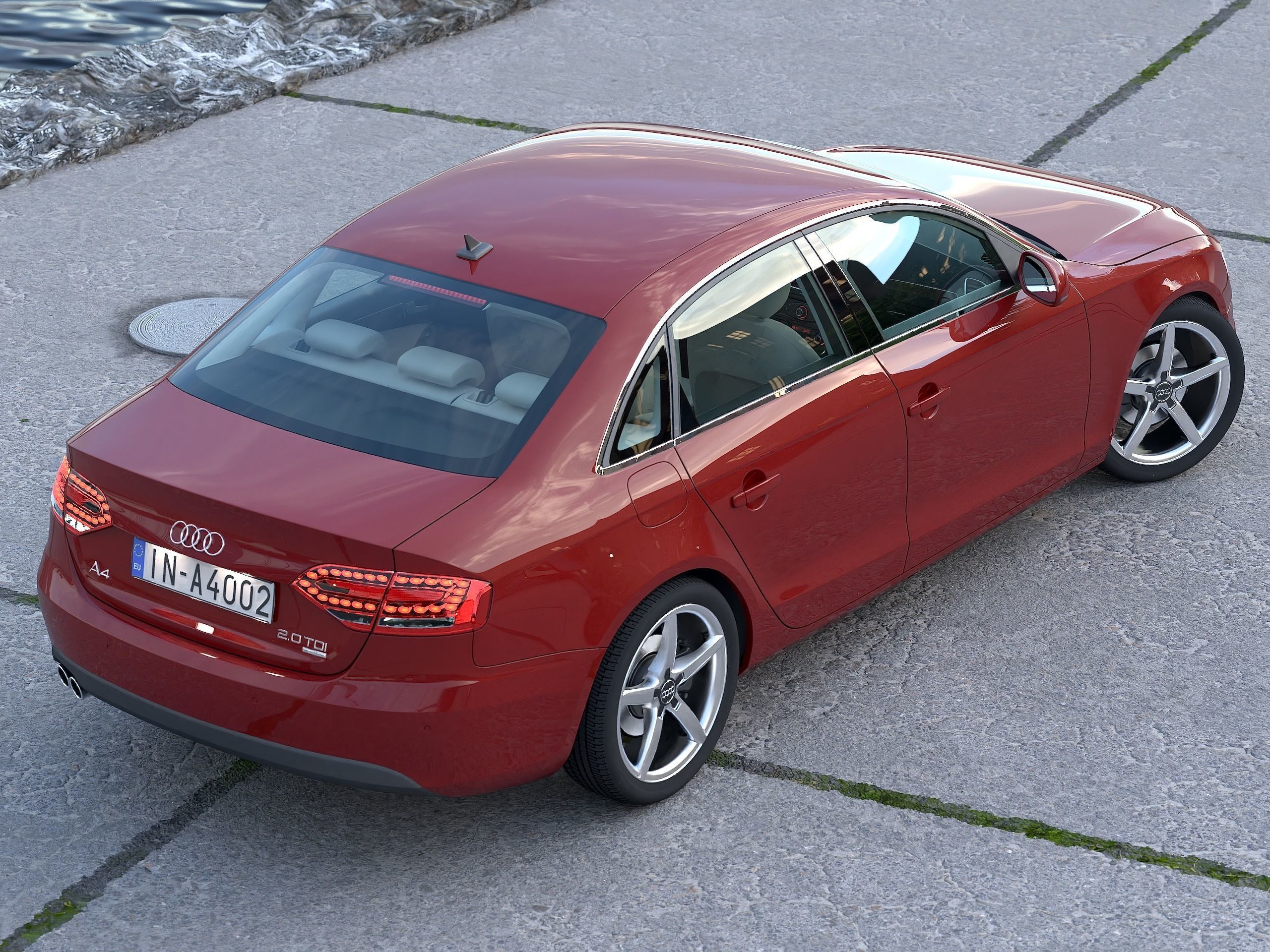 Audi A4 2008 3D model animated rigged | CGTrader