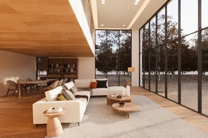 Minimalist living room design free 3D model | CGTrader
