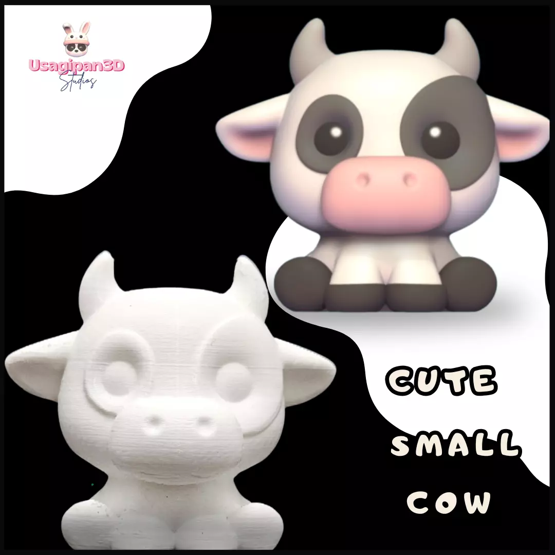 Cute Small Cow 3D model 3D printable | CGTrader