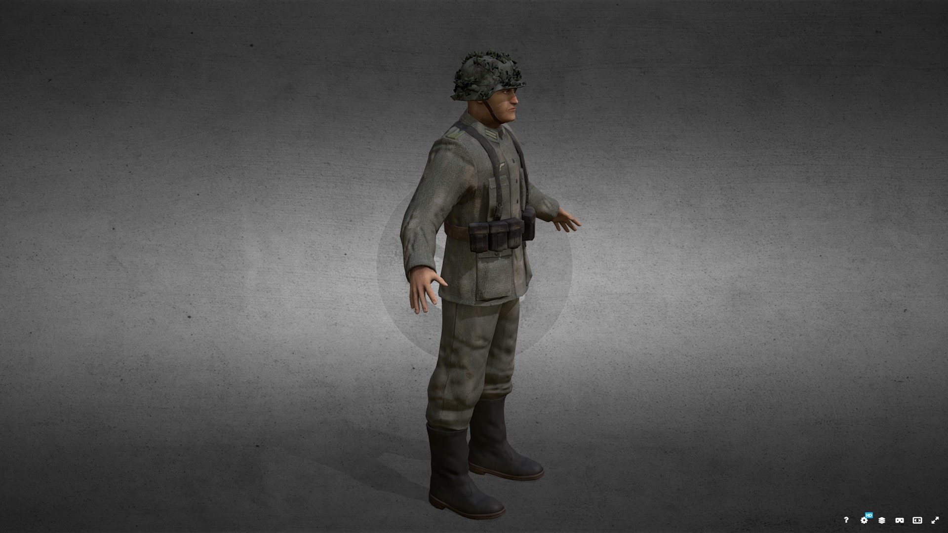 3D model WW2 Nazi Soldier Panzergrenadier VR / AR / low-poly | CGTrader