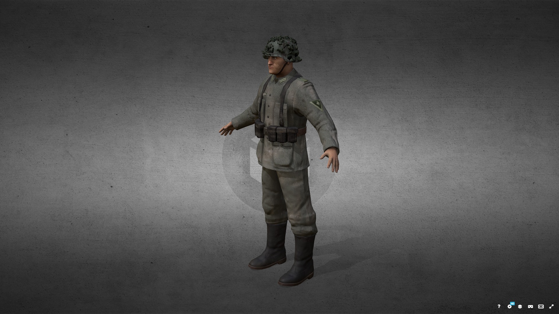 3D model WW2 Nazi Soldier Panzergrenadier VR / AR / low-poly | CGTrader