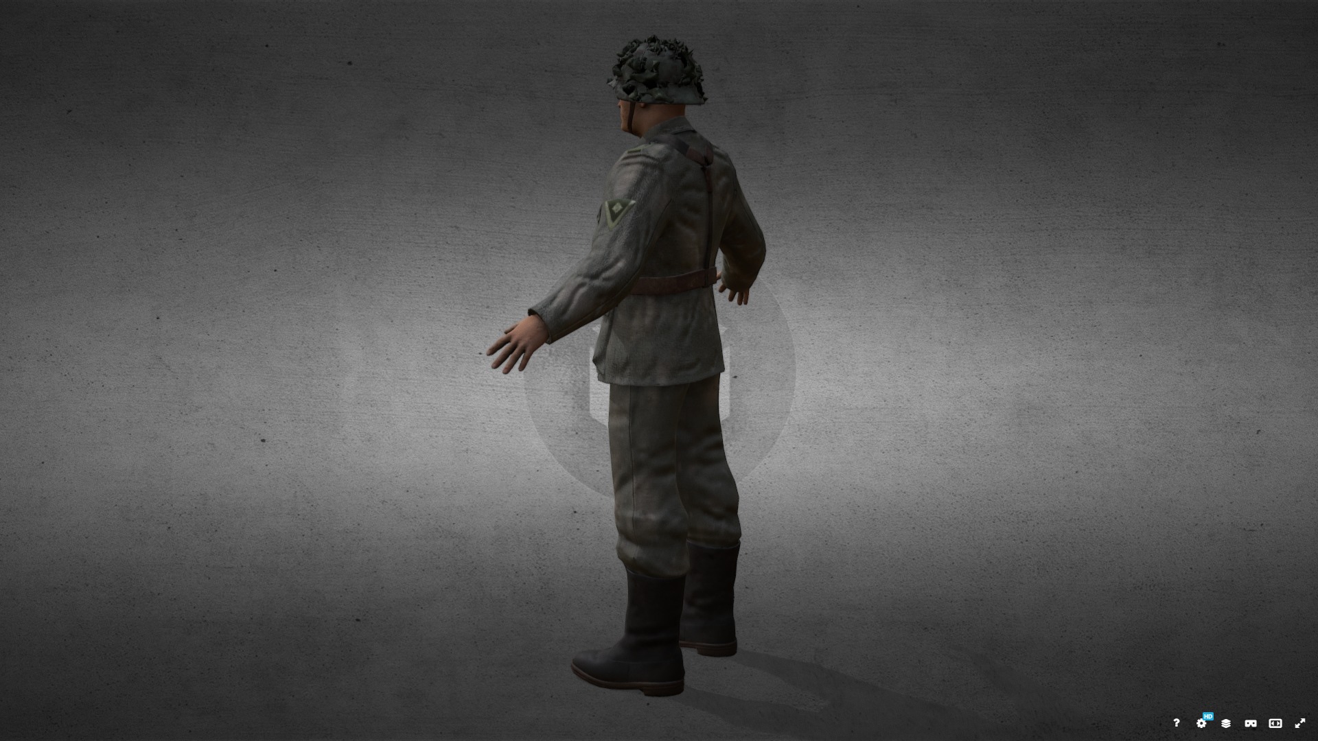 3D model WW2 Nazi Soldier Panzergrenadier VR / AR / low-poly | CGTrader