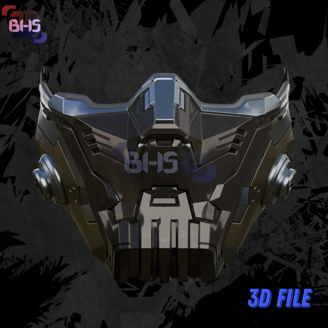 Marvel rivals Winter Soldier mask 3D STL file 3D model 3D printable ...