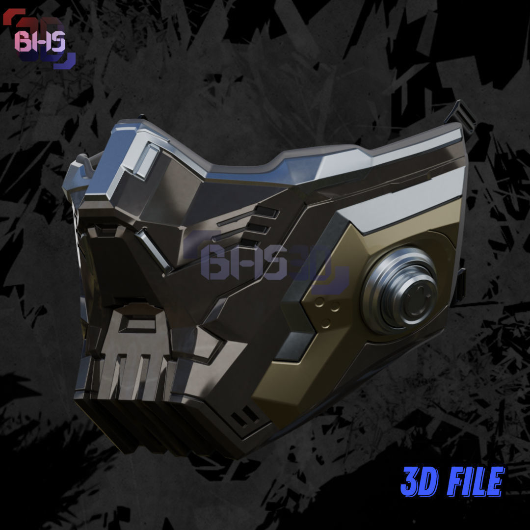 Marvel rivals Winter Soldier mask 3D STL file 3D model 3D printable ...