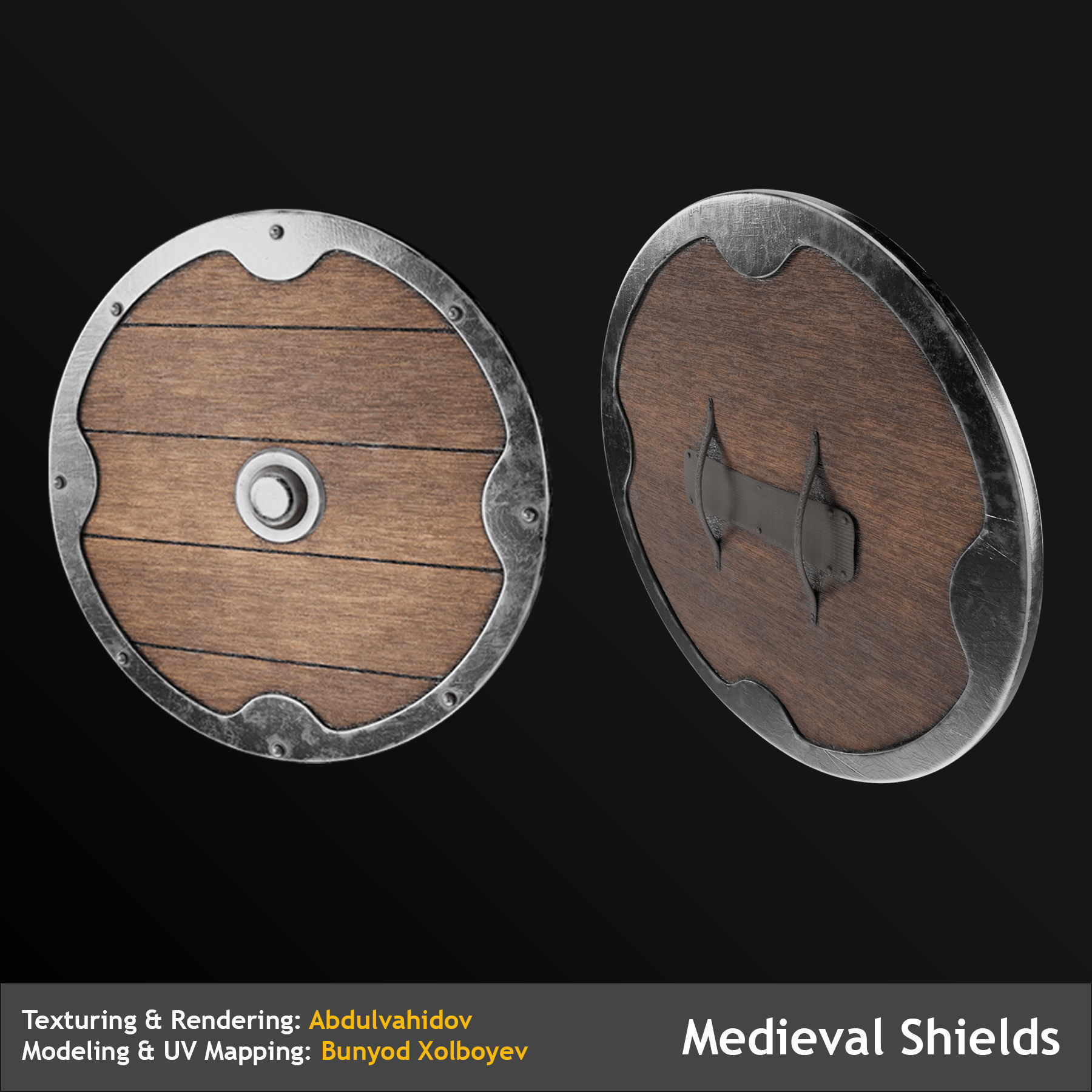 3D model Medieval Shields Game Asset VR / AR / low-poly | CGTrader