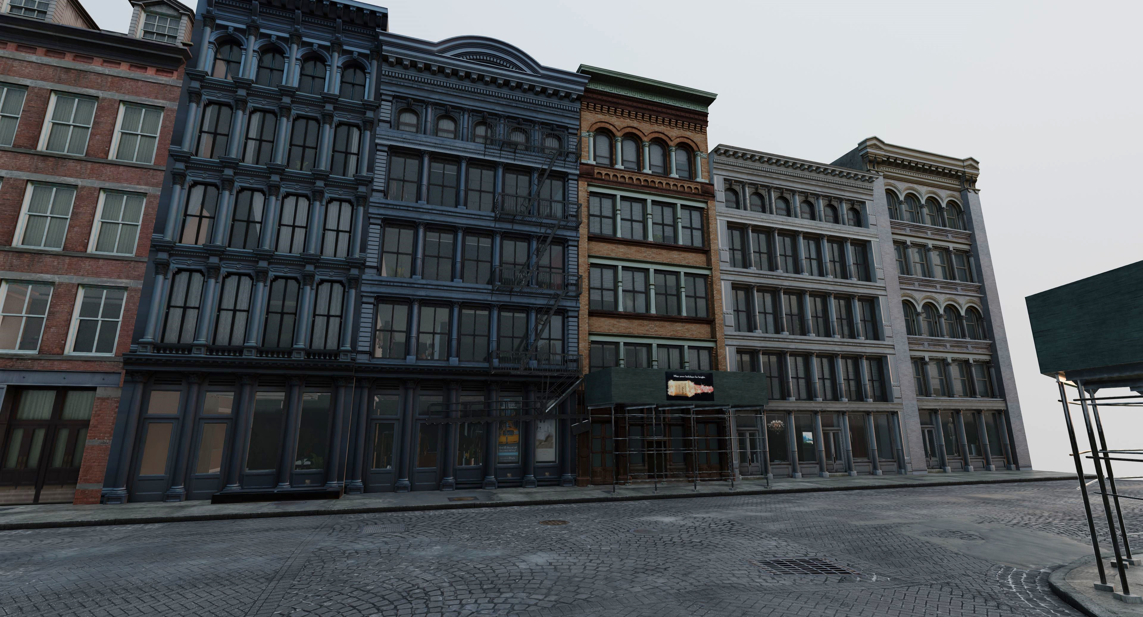 3D model NYC SoHo Architecture City Block VR / AR / low-poly | CGTrader