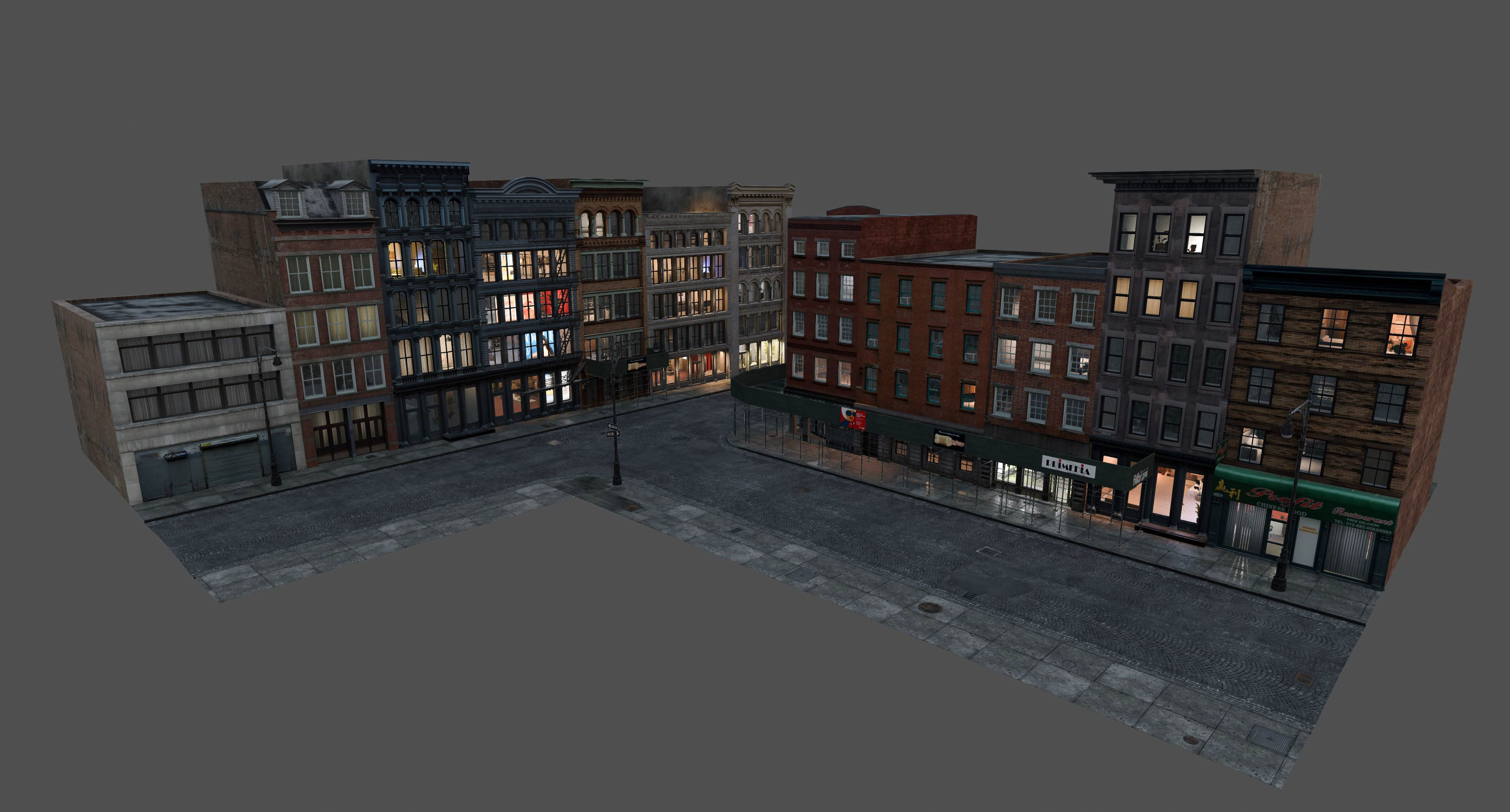 3D model NYC SoHo Architecture City Block VR / AR / low-poly | CGTrader