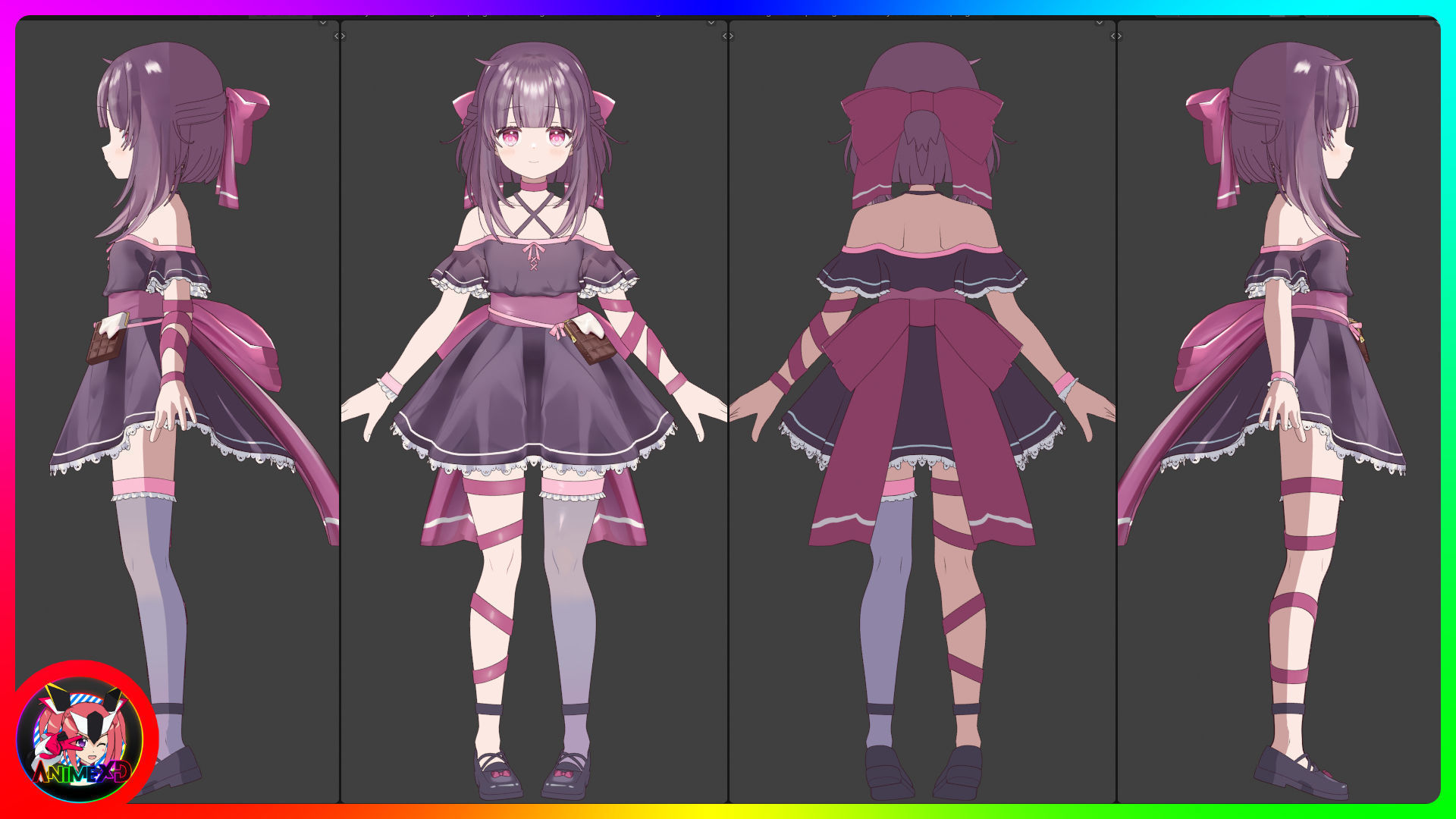 VTube Shadow - 3D Model Blender 3D model rigged | CGTrader