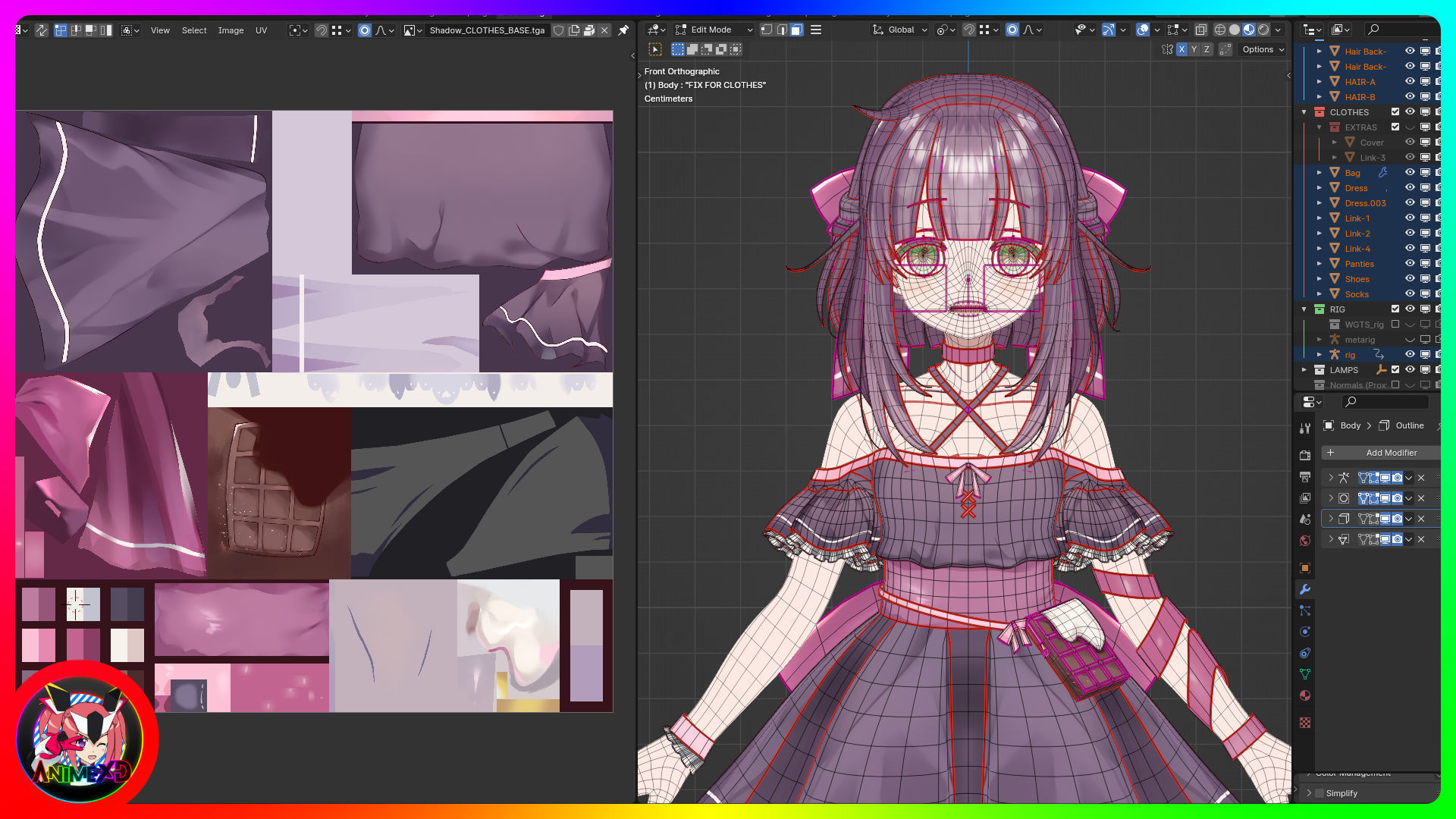 VTube Shadow - 3D Model Blender 3D model rigged | CGTrader