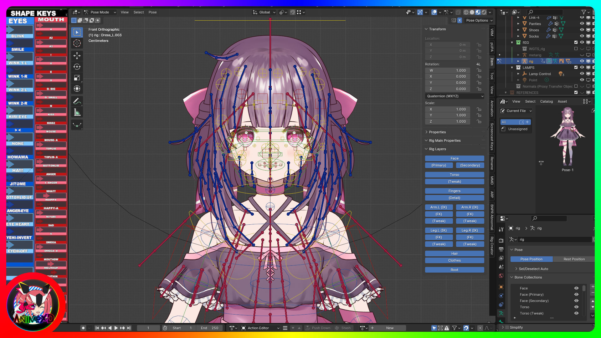 VTube Shadow - 3D Model Blender 3D model rigged | CGTrader