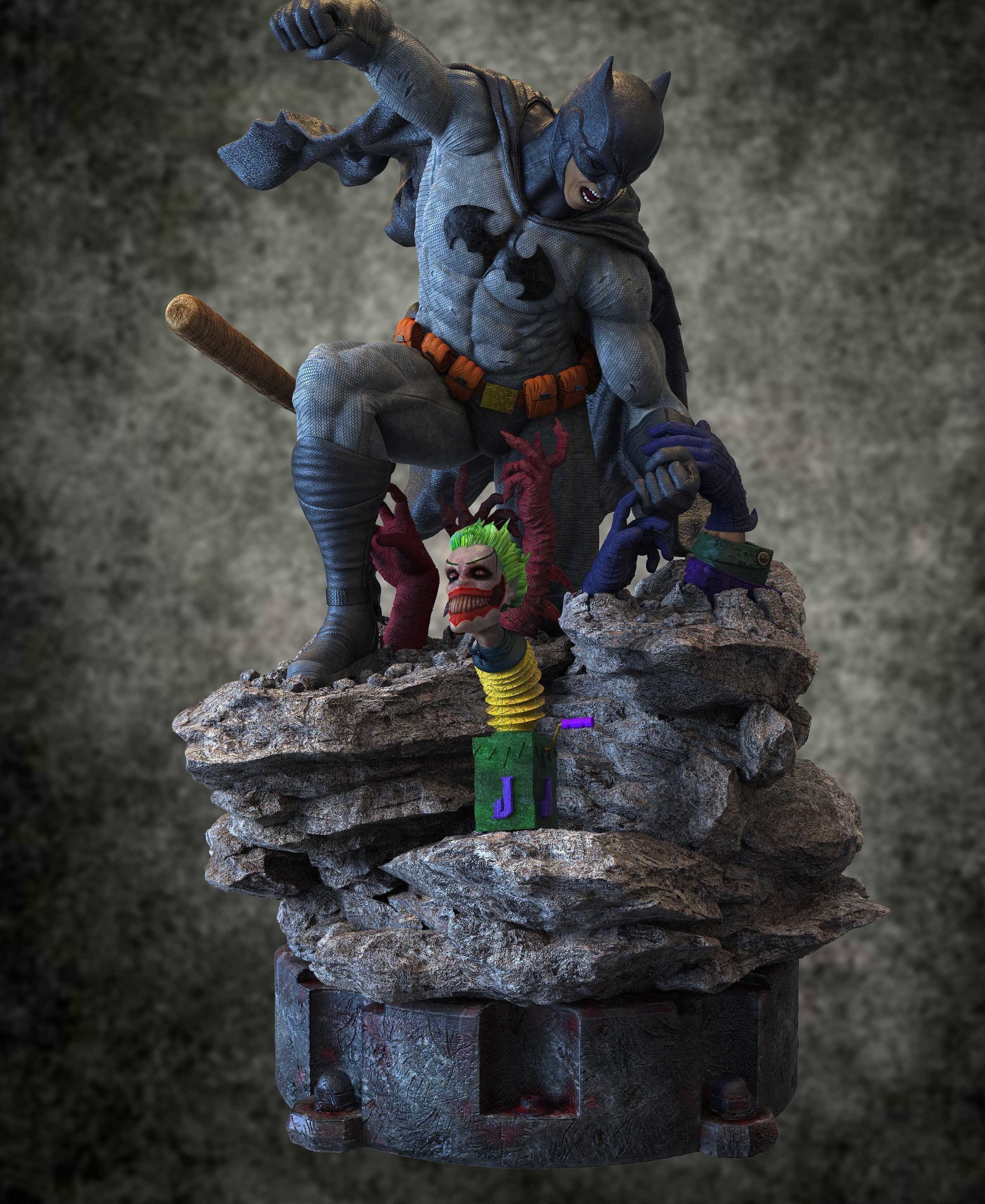 Joker Batman 1989 battle 3D model for print 3D model 3D printable ...