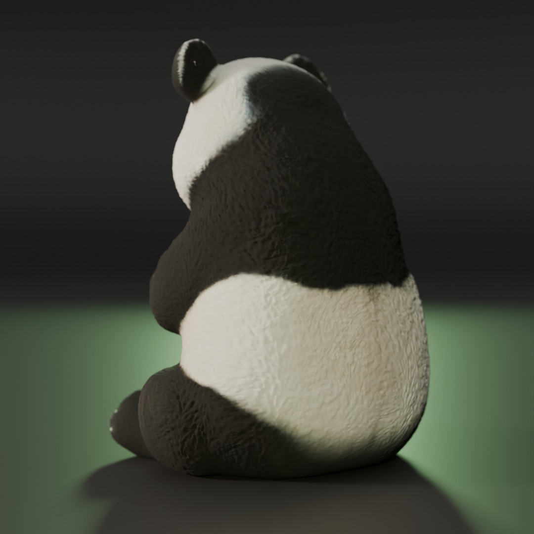 panda bear 3D model 3D printable | CGTrader
