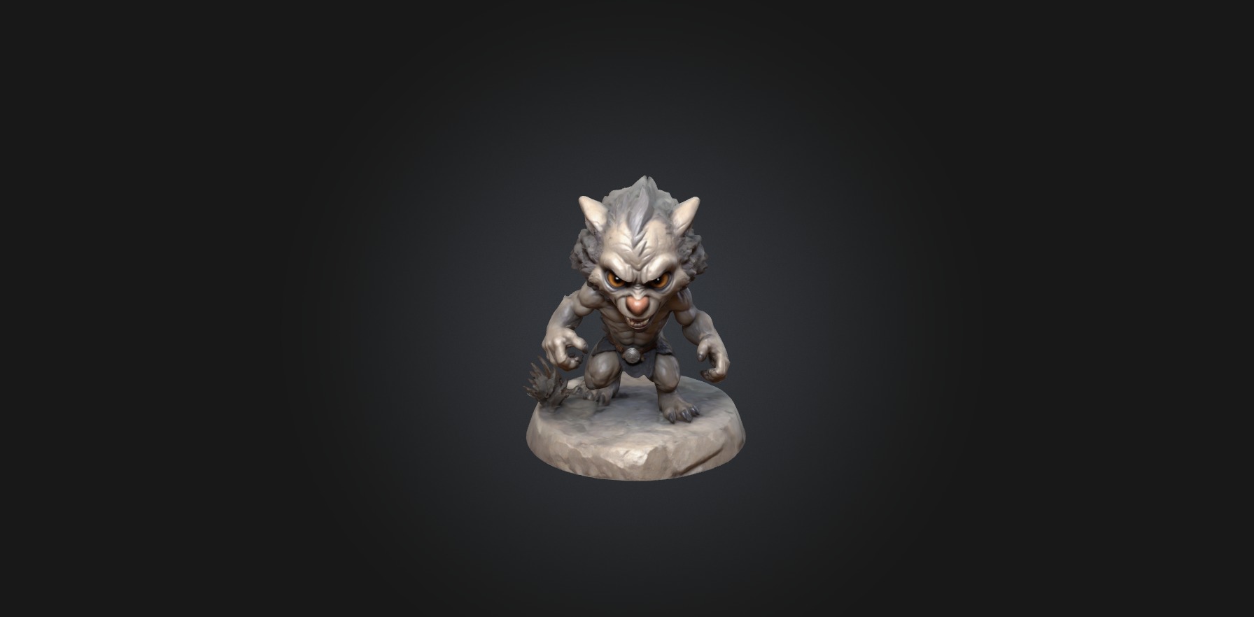 3D model A Chibi Style Werewolf 3D Model Features VR / AR / low-poly ...