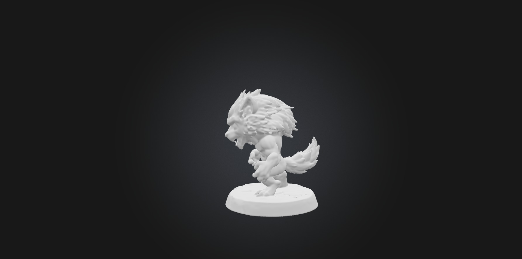 3D model A Chibi Style Werewolf 3D Model Features VR / AR / low-poly ...