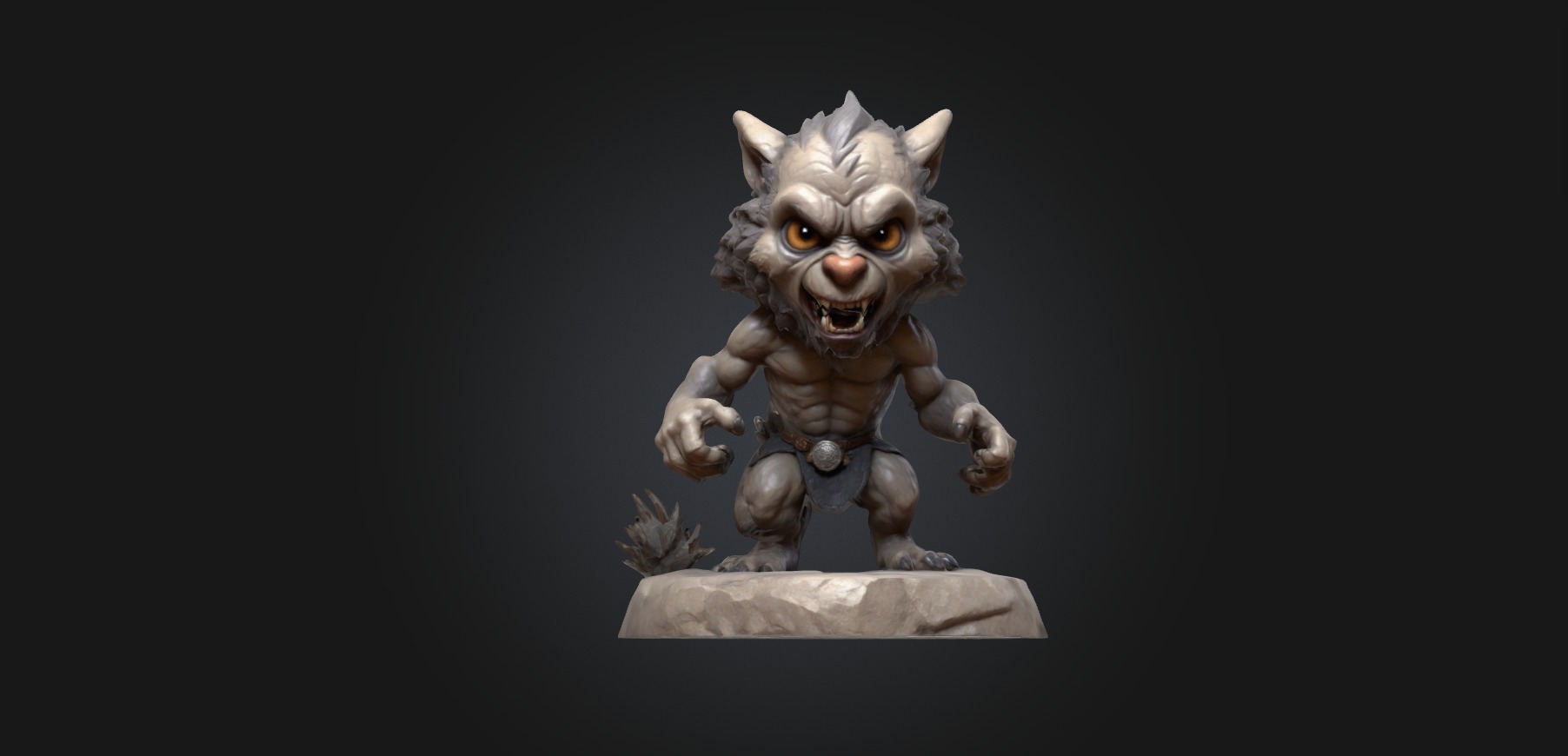 3D model A Chibi Style Werewolf 3D Model Features VR / AR / low-poly ...
