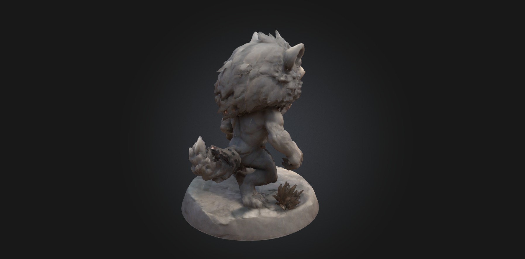 3D model A Chibi Style Werewolf 3D Model Features VR / AR / low-poly ...